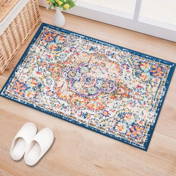 商品名:  Rugshop Vintage Distressed Bohemian Area Rug for Living Room, Bedroom, Dining Room, Entryway, Office ? Vibrant Mul...