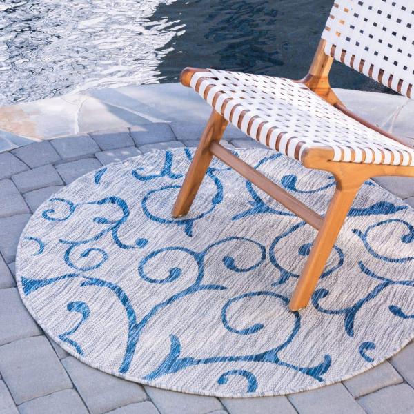 商品名: Unique Loom Outdoor Botanical Collection Abstract Pictorial Transitional Indoor and Outdoor Flatweave Yellow Area R...