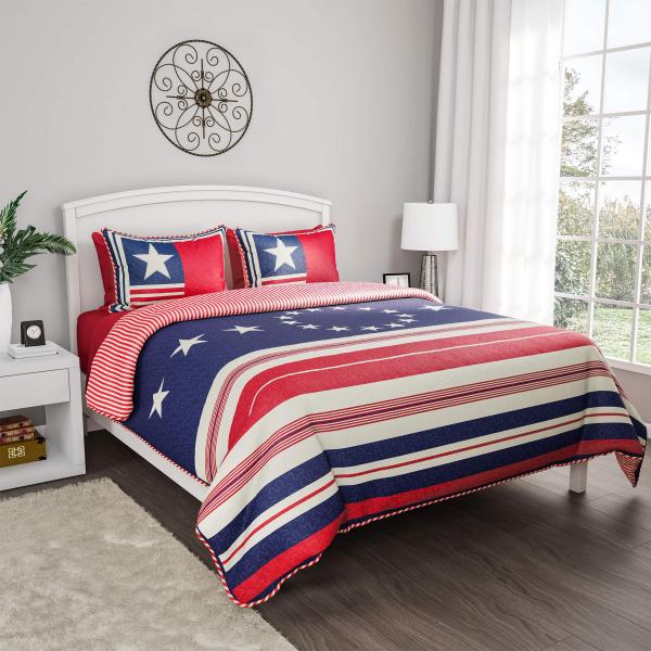 商品名: Lavish Home コレクション キング 66-Q002K Lavish Home Collection 3-Piece Quilt and Bed Set ? Hypoallergenic Microfiber Glory ...