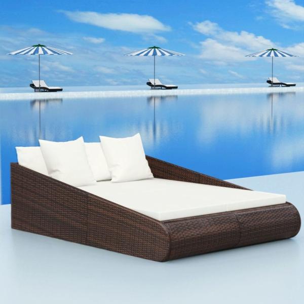 商品名:  Tidyard Outdoor Sun Lounger, Modern PE Rattan Daybed with Removable Cushions, Water-Resistant Polyester Fabric, Po...
