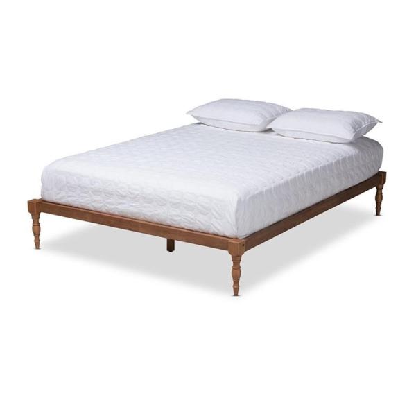 商品名: Baxton Studio Iseline コンテンポラリー ウッド クイーン プラットフォーム ベッド ウォルナットブラウン Baxton Studio Iseline Contemporary Wood Queen Platf...