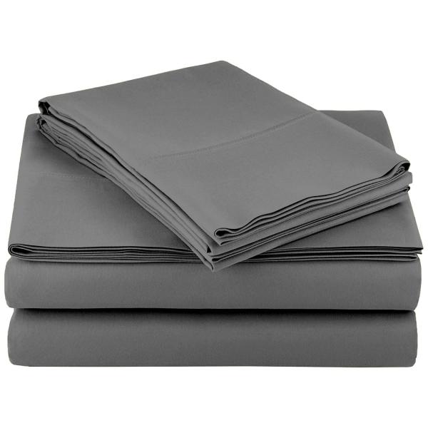 商品名:  AbleHome Microfiber Bed Sheet Set Double Brushed 4 Piece Set Ultra Soft (Twin, Dark Gray)ブランド: AbleHome商品サイズ: Twin...