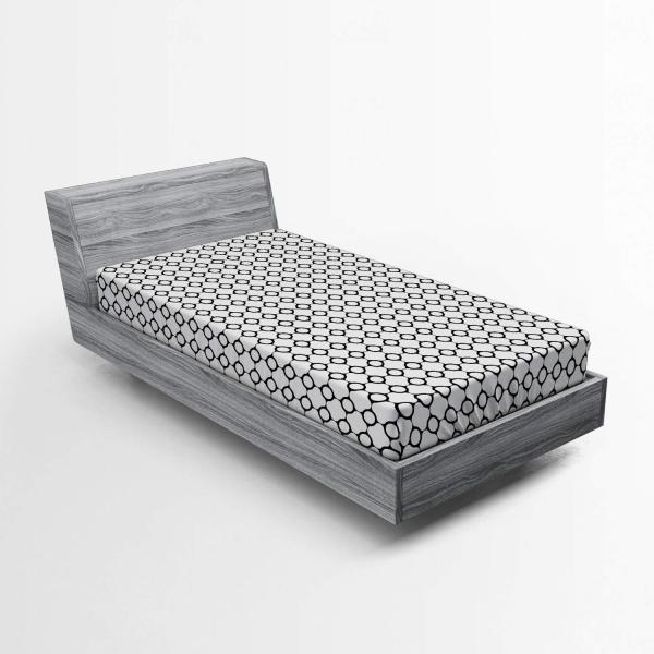 商品名: Lunarable マルチカラーフィットシーツ 色と3サイズ Twin XL bs_65257_twinxl Lunarable Black and White Fitted Sheet, Monochrome Minimalis...