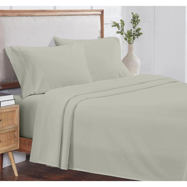 商品名: Saferay Green 4点 - ホワイトベッドシーツセット - ソリッドクイーンサイズ 60 x 80 最大8 - 12インチのディープポケット - ホテルラグジュアリーベッドシーツ - エクストラソフト - 100%通気性...