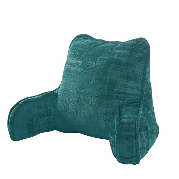 商品名:  Home Soft Things Textured Velvet Bedrest Reading Pillow with Handles and Side Pocket, Backrest Armrest Pillow Chai...