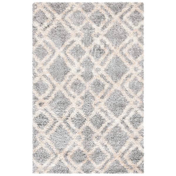 商品名:  SAFAVIEH Berber Shag Collection Accent Rug - 2' x 4', Grey &amp; Cream, Moroccan Design, Non-Shedding &amp; Easy C...