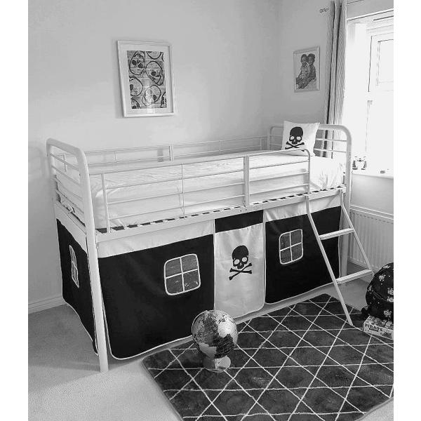 商品名: HLS 海賊デザインカーテンセット ミッドスリーパー キャビンベッド用 HLS Pirate Design Curtain Set for Midsleeper Cabin Bedブランド: HLS商品サイズ: Twin高さ: 3...