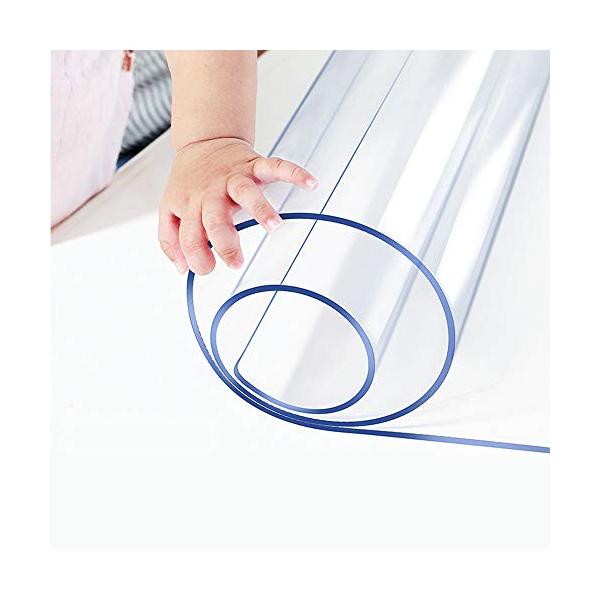 商品名: 18 x 96インチ クリアテーブルプロテクター ロングトレーニングテーブル保護カバー マット 長方形 プラスチックテーブルクロス クリアカーペットプロテクター キッチンカウンタートップ スクリーン保護 お手入れ簡単 拭けるPVC...