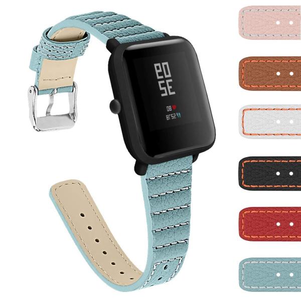 商品名: 交換用バンド For Amazfit Bip 3/Lite スマートウォッチ対応 プレミアムクラシックウェーブパターン レザーウォッチバンド リストストラップ Amazfit Bip Lite対応 レディース メンズ ボーイズ ガ...