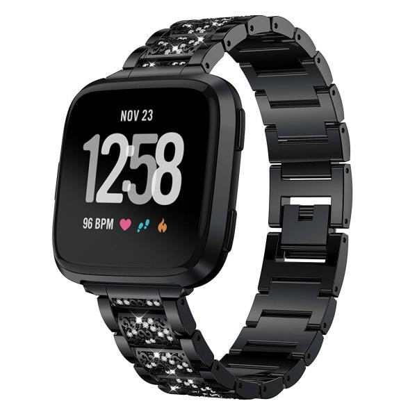 商品名: ジュエリーブリングバンド For Fitbit Versaバンド/Fitbit Versa 2対応 女性用バンド ダイヤモンドラインストーンブレスレット メタルストラップ Versa/Versa 2/Versa Lite スマート...