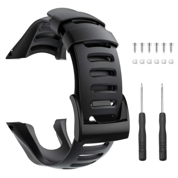 商品名: NotoCity プレミアムウォッチバンド Suunto Ambit 3用 - Ambit 3 Peak 3 Sport/3 Run/2R/2S/2/1用 交換用バンド (ブラック、ブラックバックル) NotoCity Premi...