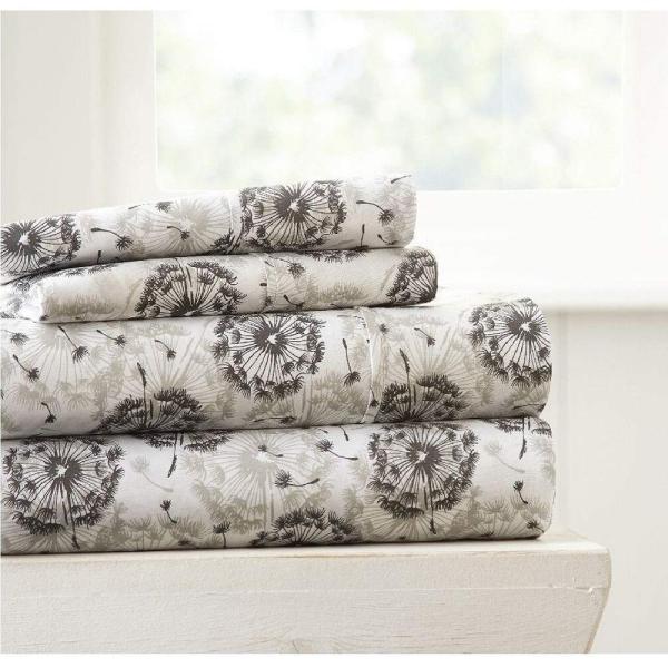 商品名:  4 Piece Full Casual Premium Make a Wish Floral Design Printed Bed Sheets Set, Traditional Double Brushed Microfibe...