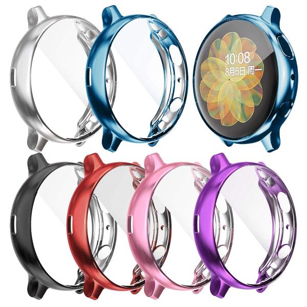 商品名: 対応Samsung Galaxy Watch Active 2 40mm SM-R830ケース、スクラッチ防止ケースプロテクター、柔軟なTPUプレート保護ケース（黒/銀/ピンク/紫/赤/青） RuenTech Compatible...