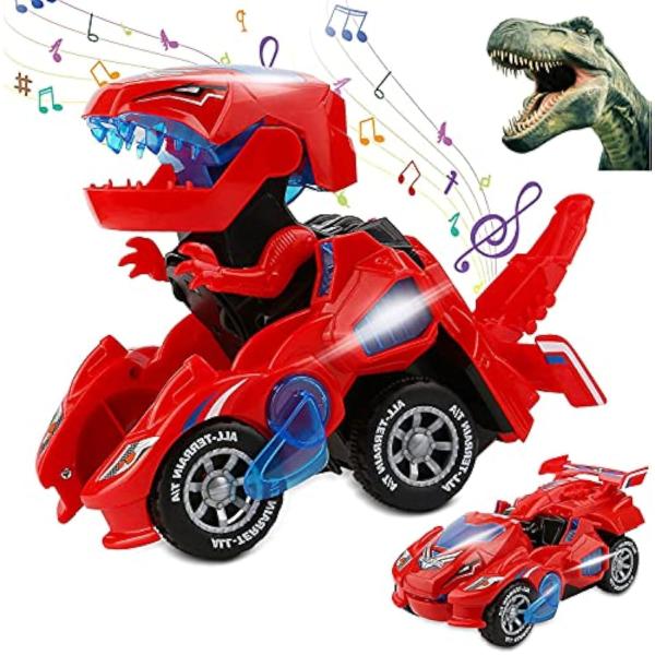 商品名:  Sunnhan Transforming Toys, 2 in 1 Transforming Dinosaur LED Car Dinosaur Transform Car Toy Automatic Dinosaur Dino...
