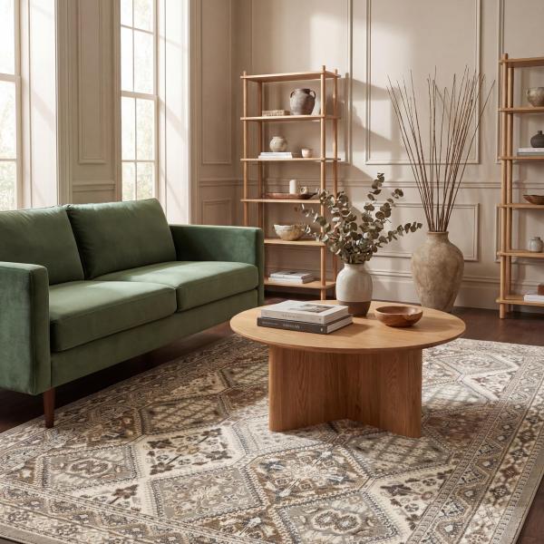 商品名: nuLOOM Becca Vintage Tile Area Rug, 2' x 3', Grey nuLOOM 2x3 Becca Traditional Tiled Area Rug, Taupe, Faded Transit...