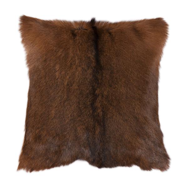 商品名: HiEnd Accents Axed Design 素朴な鹿の隠れクッション。 Paseo Road Axis Western Decorative Throw Pillow, 18x18 inch, Brown Goat Fur...