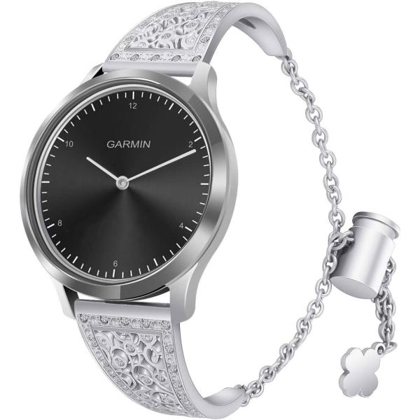 商品名: For Fossil Gen 5 Juliannaと互換性のある交換用女性用時計バンド、Bling Diamondステンレススチール時計バンドクイックリリース調整可能なストラップジュエリーブレスレットGen5Julianna用リス...