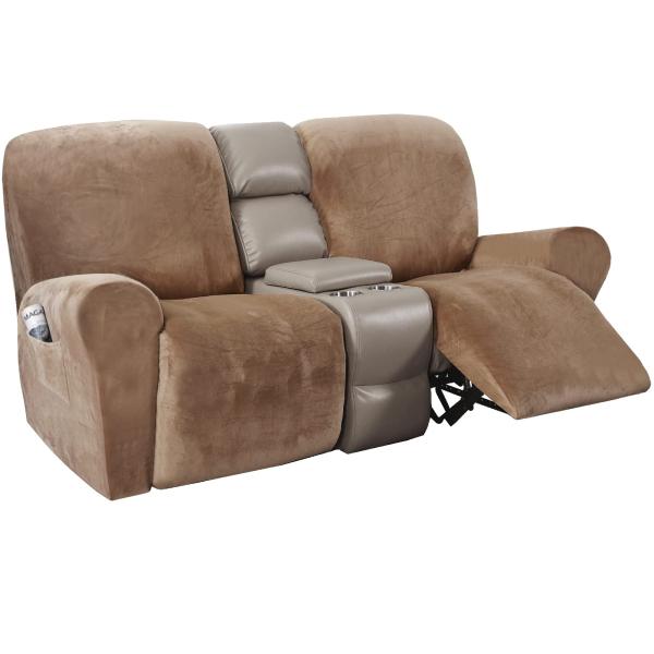 商品名:  H.VERSAILTEX Velvet Stretch Recliner Couch Covers 6-Pieces Recliner Loveseat Covers for 2 Cushion Couch Recliner S...