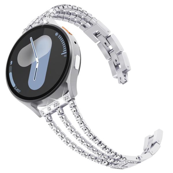 商品名: [Surace] Galaxy Active 2 ウォッチバンド 40mm 44mm レディース ブレスレット, シルバー, ブレスレット Surace Compatible Galaxy Watch 7/6/5/4 Band 4...