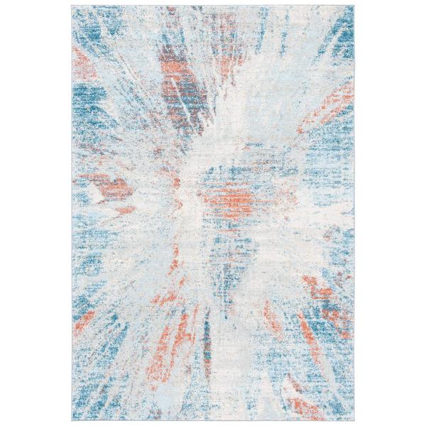 商品名:  SAFAVIEH Tulum Collection Accent Rug - 2' x 5', Blue &amp; Pink, Modern Abstract Design, Non-Shedding &amp; Easy t...