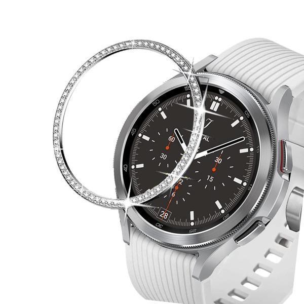 商品名: DEALELE ベゼルカバー Samsung Galaxy Watch 4 Classic 42mm / Galaxy Watch 42mm / Gear Sport対応 キラキラダイヤモンド ステンレススチールメタルベゼルリング...