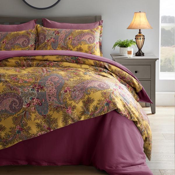 商品名:  Classical Paisley Duvet Cover 3pc Set Bohemian Bedding Bothe Damask Antique Drawing Medallion 400TC Egyptian Cotto...