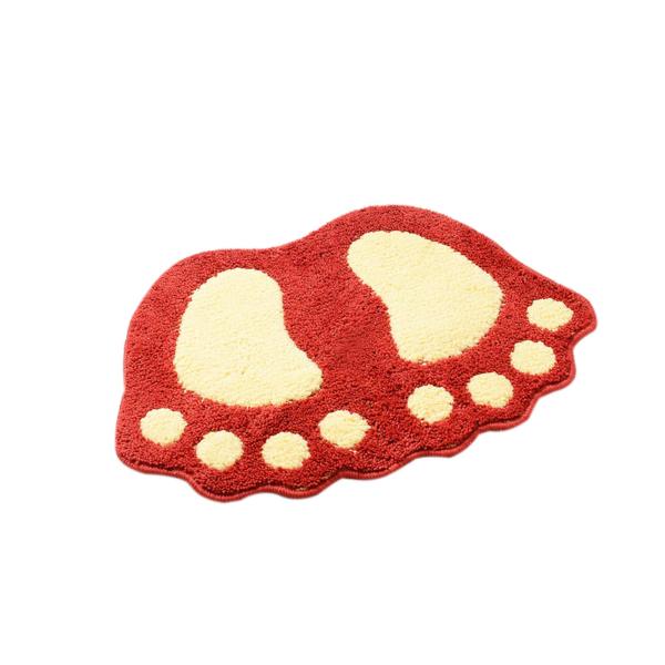 商品名: Cicilin バスマット バスルーム シャワー ラグ エリア ラグ カーペット ノンスリップ かわいい 大きな足 吸収性 ドアマット フロアマット リビングルーム ソファ クッション フットパッド ラグ (レッド 48 x 67...