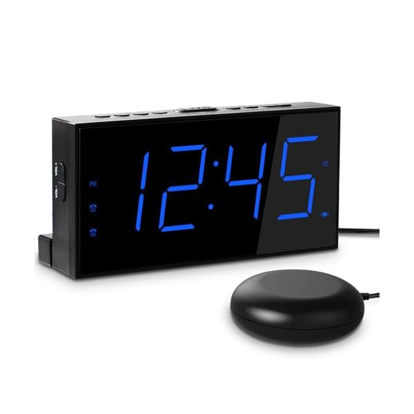 商品名:  Extra Loud Dual Alarm Clock with Vibration for Bedroom,Extreme Bed Shaker Alarm Clock for Deep Sleeper Hard of Hea...