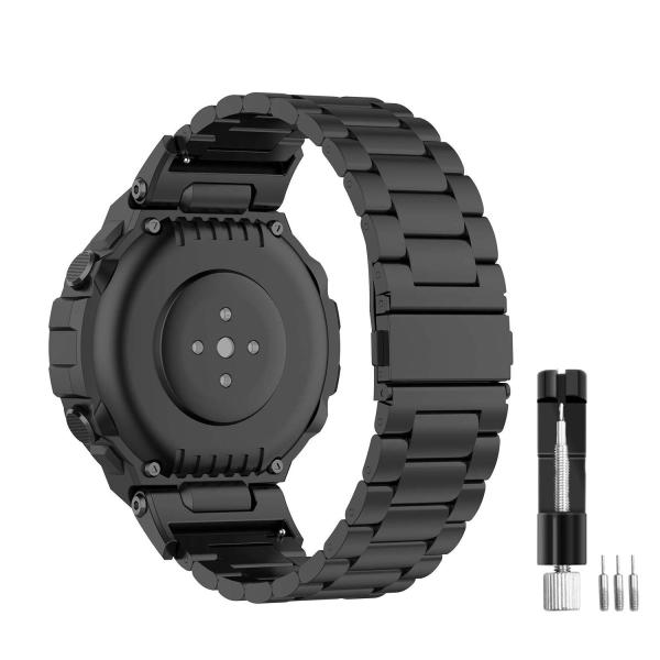 商品名: Compatible with Amazfit T-Rex Bands, Amazfit T-Rex Pro Wrist Watch Strap Solid Stainless Steel Metal Replacement Br...