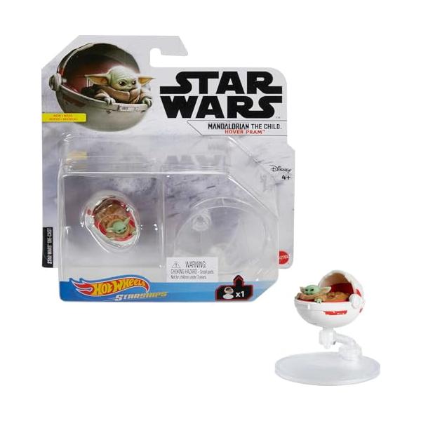 商品名: Hot Wheels The Child in The Carrier Hot Wheels Star Wars Starships Inspired by “The Mandalorian” with Flight Stand ...