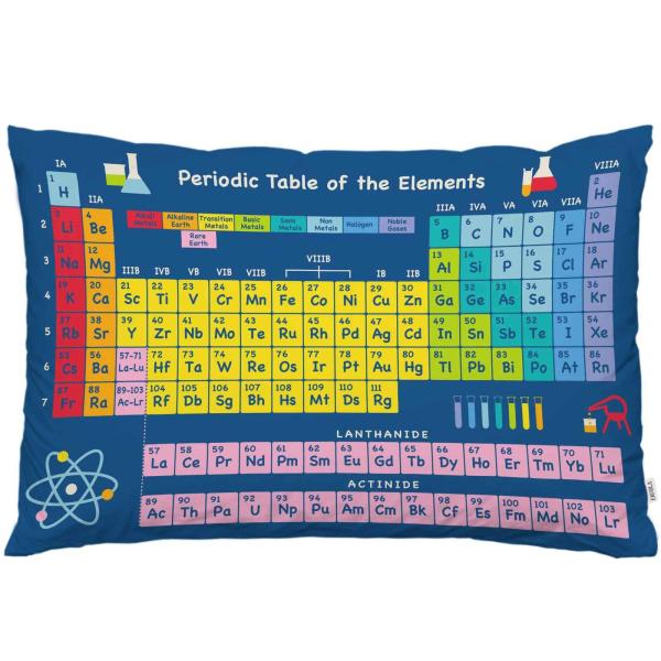商品名: EKOBLA スローピローカバー エレメント 周期表 カラフル クリエイティブスタイル モダン装飾 腰枕ケース クッション ソファ カウチ ベッド スタンダード クイーンサイズ 20x30インチ EKOBLA Throw Pill...