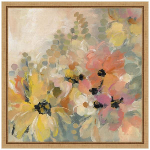 商品名:  Amanti Art Framed Canvas Wall Art 16x16 June Flower Bed by Silvia Vassileva, Framed Wall Art Canvas, Abstract Artw...