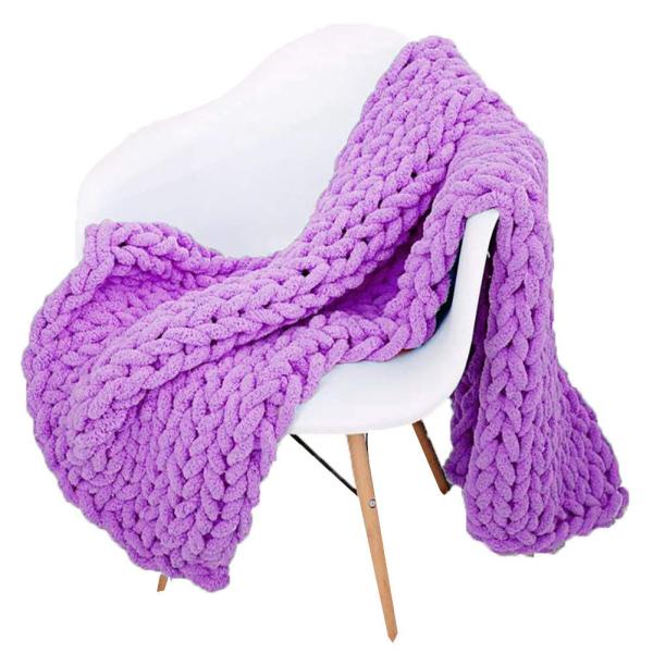 商品名:  Elero Chunky Knit Throw Blanket Chenille Yarn Soft Cozy Bulky Knitted Blanket for Sofa Bed Chair Large Hand Made B...