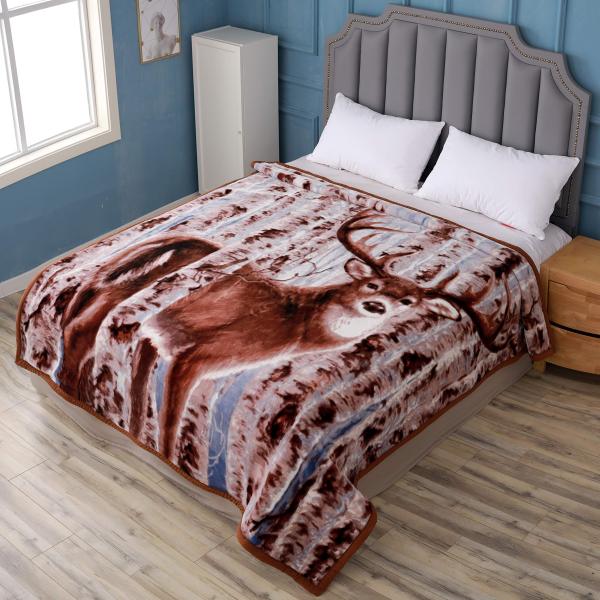 商品名: Hiyoko 鹿のひざ掛けベルベット 75インチ x 90インチ ブランケット、曇りの夢のかわいい動物ベッド、ソファ、カウチに暖かく、ほぼ糸くずなし、抜け落ちない Hiyoko Deer Throw Velvet 75" by 9...