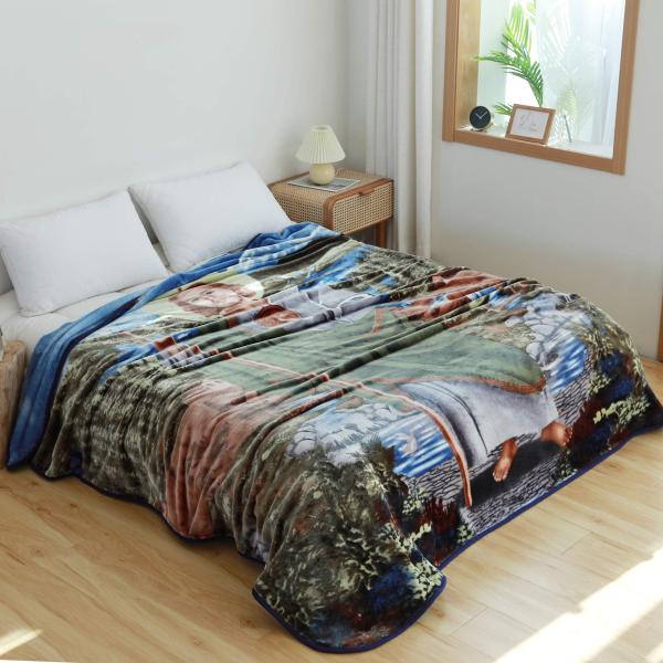 商品名:  Hiyoko 79" W x 95" H Blanket, Religious Jesus's, St Jude, Korean Mink Year Round, Warm, Washable, Durable, Cashmer...