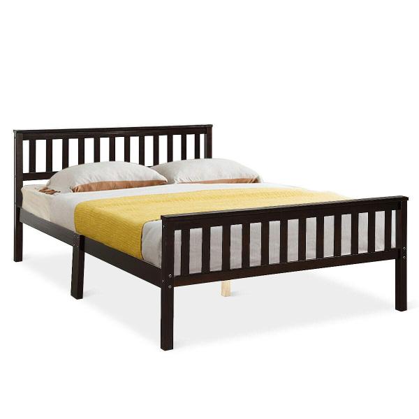 商品名:  DORTALA Wood Bed Frame, Heavy Duty Wooden Slats Platform w/Six Stable Legs, Concise Mattress Foundation w/Footboar...