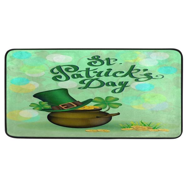 商品名:  Clover Kitchen Rugs St Patrick's Day Design Non-Slip Soft Kitchen Mats Bath Rug Runner Doormats Carpet for Home De...