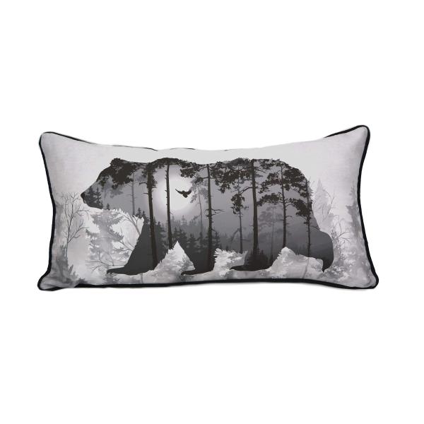 商品名:  Donna Sharp Decorative Throw Pillow with Timber (Bear) Design and Easy-to-Remove Zip Closure - Rectangle Pillows f...