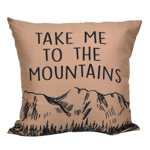 商品名:  Donna Sharp Decorative Throw Pillow with Timber (Take Me to The Mountains) Design and Easy-to-Remove Zip Closure -...