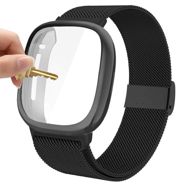 商品名: Maxjoy Fitbit Sense/Versa 3バンド Versa3 ステンレススチール メタルバンド メッシュ 交換用ブレスレット リストバンド 保護ケース Fitbit Sense/Versa 3 Watchと互換性あり...