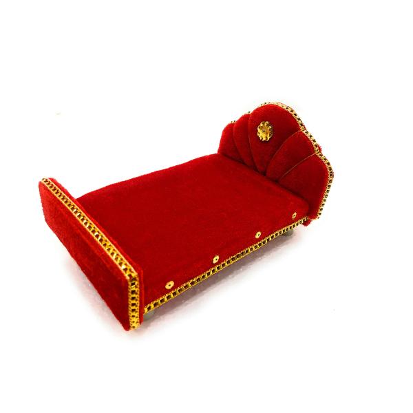 商品名: ナヴラン ラドゥ ゴパル ベッド クリシュナ ベッド バル ゴパル ベッド タコルジ ソファ シンハサン No.2 赤色(8×5インチ) Navrang Laddu Gopal Bed Krishna Bed Bal Gopal ...