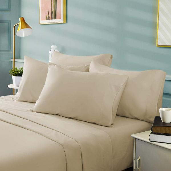 商品名:  4 PC Premium Bed Sheet Set-800 TC 100% Cotton Provide Extra Softness and Comfort 4 Way Stretch Fit Mattress 21" DP...