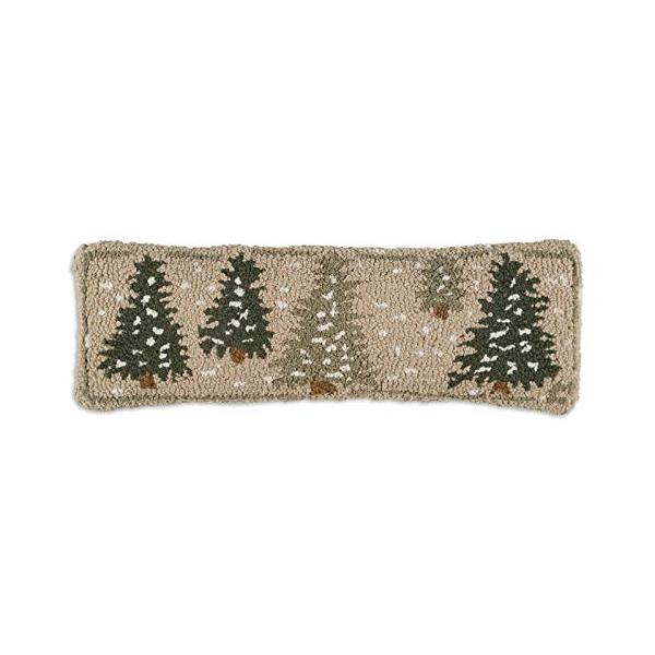 商品名: Chandler 4コーナー アーティストデザイン フロストツリー ハンドフック ウール装飾スローピロー (8インチ x 24インチ) カウチ&amp;ベッド用 - お手入れが簡単&amp;メンテナンスが少ない 森と森をテーマにし...