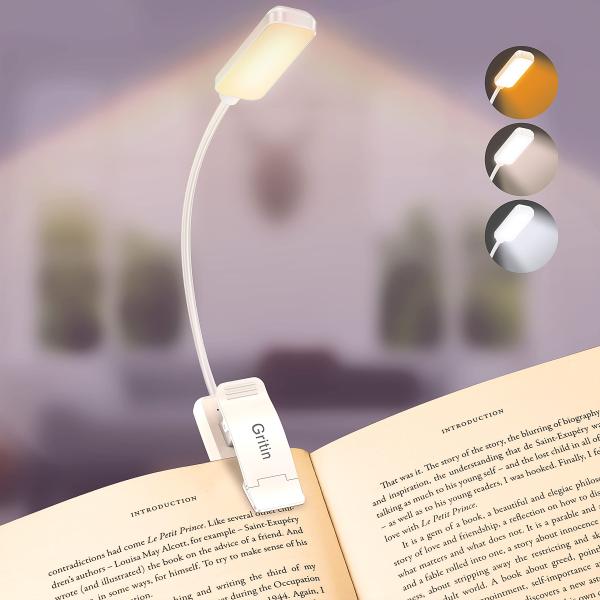 商品名:  Gritin 9 LED Rechargeable Book Light for Reading in Bed -Eye Caring 3 Color Temperatures,Stepless Dimming Brightne...