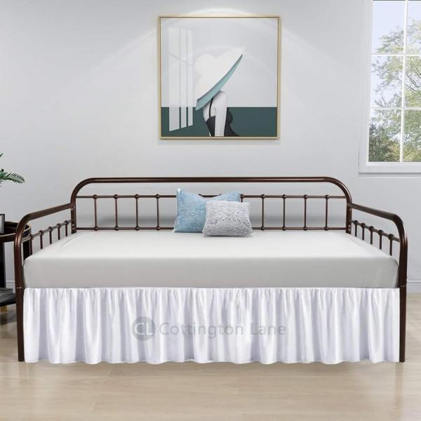 商品名: AutimHoo rt with Split Corners Twin - Daybed Dust Ruffle Split Corners 16 inch Drop - Bed Skirts for Day beds - Mic...