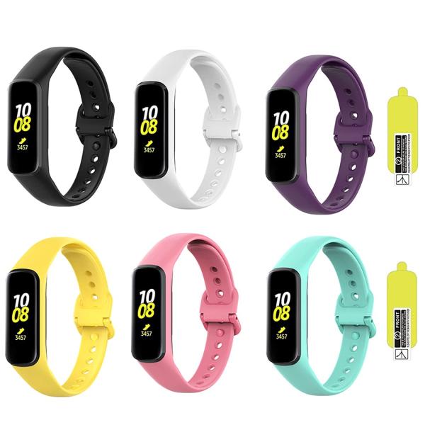 商品名: R220-6個-女性 6 Pack Replacement Bands Compatible with Samsung Galaxy Fit 2 SM-R220 for Women Men Classic Watch Band S...