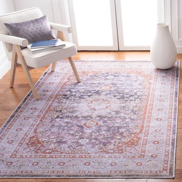 商品名:  SAFAVIEH Washable Rug Serapi Collection - 4' x 6', Grey &amp; Light Grey, Slip Resistant &amp; Easy to Clean, Idea...
