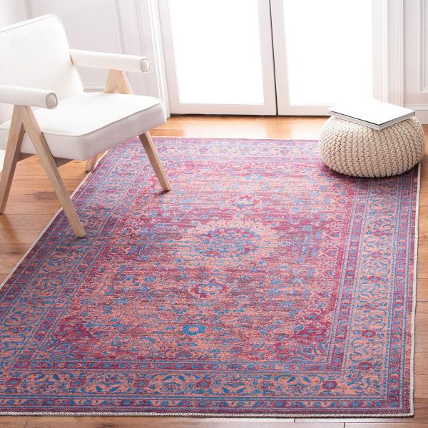 商品名:  SAFAVIEH Washable Rug Serapi Collection - 4' x 6', Gold &amp; Blue, Slip Resistant &amp; Easy to Clean, Ideal for ...