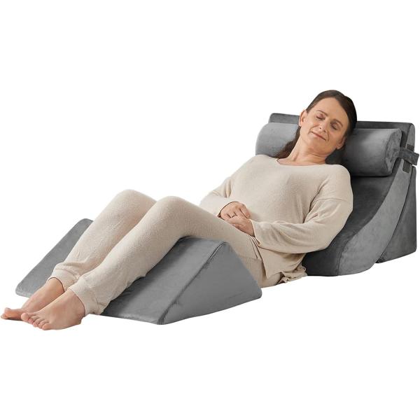 商品名:  Axelrod 4PCS Orthopedic Bed Wedge Pillow Set, Post Surgery Foam for Back, Neck and Leg Pain Relief Comfortable &am...