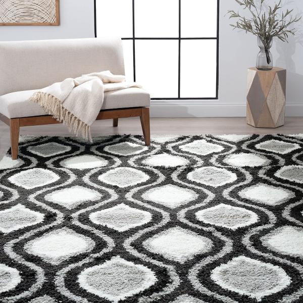 商品名:  White Easy Clean 4x6 Shag Rug - 4x6 Area Rug - Indoor Modern Area Rugs Living Room - Dining Room Rug Bedroom Rug K...